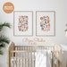 Set of 2 Alphabet and Numbers Boho Nursery Printable Wall Art, ABC ...