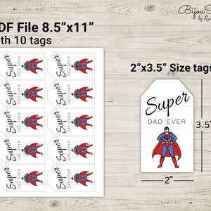 Fathers Day Party Bundle Printable, Super Dad Banner, 5x7 Card, Gift ...