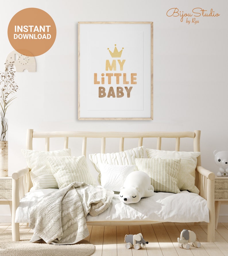 My Little Baby Boho Nursery Printable Wall Art, Gender Neutral Poster ...