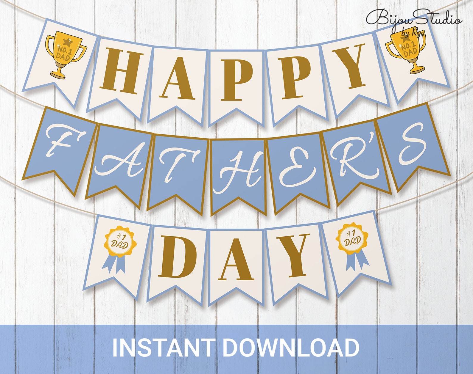Printable Fathers Day Banner Happy Fathers Day Party DIY - Etsy