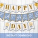 Printable Fathers Day Banner, Happy Fathers Day Party DIY Decor ...