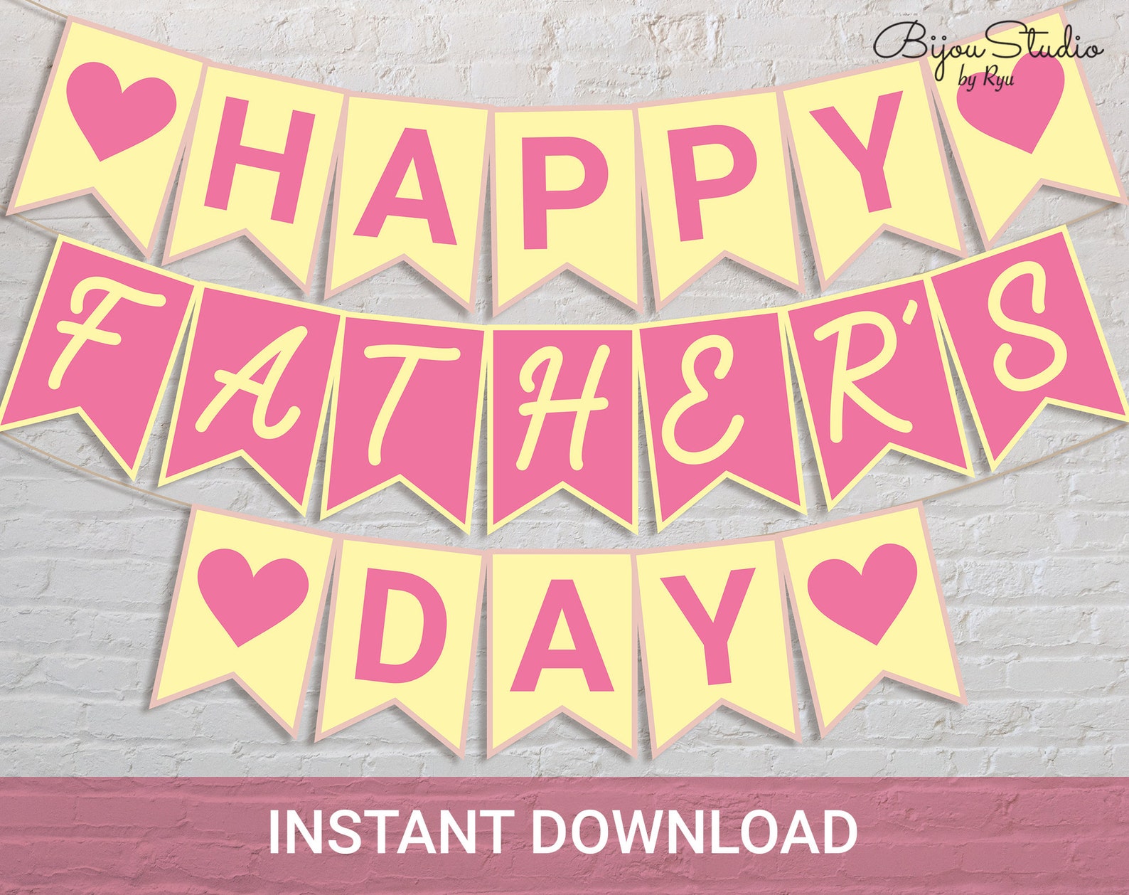 Printable Fathers Day Banner Happy Fathers Day Party Decor - Etsy