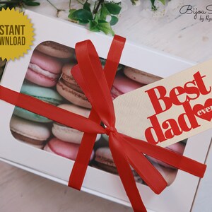 Best Dad Ever Gift Tag, Happy Fathers Day Gift Tag, 2x3.5 Printable ...