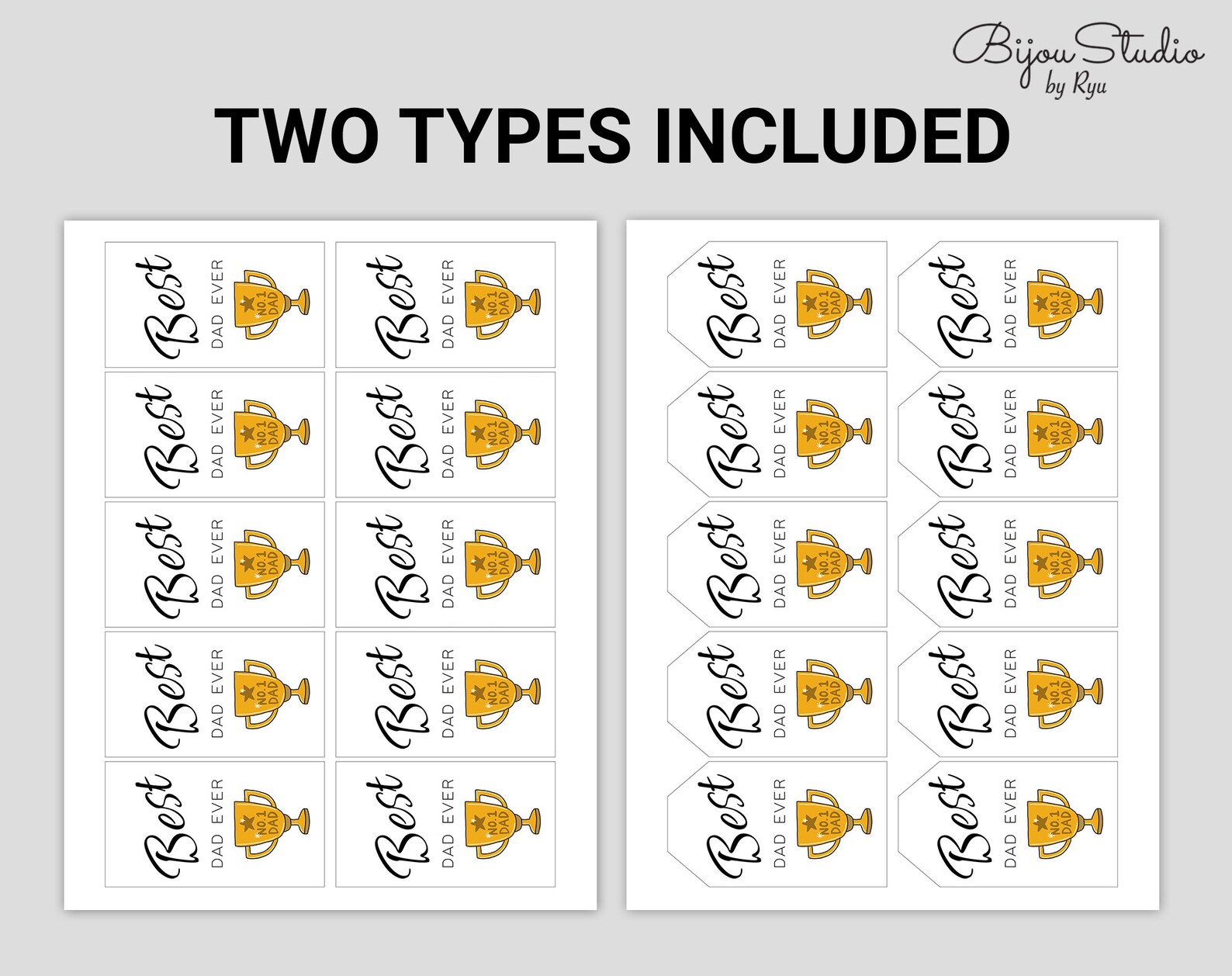 Best Dad Ever Gift Tag Happy Fathers Day Gift Tag - Etsy