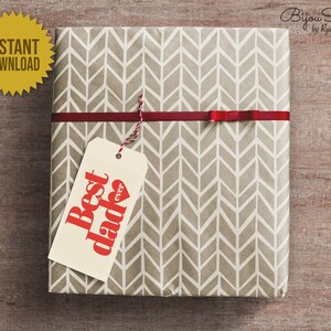 Best Dad Ever Gift Tag, Happy Fathers Day Gift Tag, 2x3.5 Printable ...