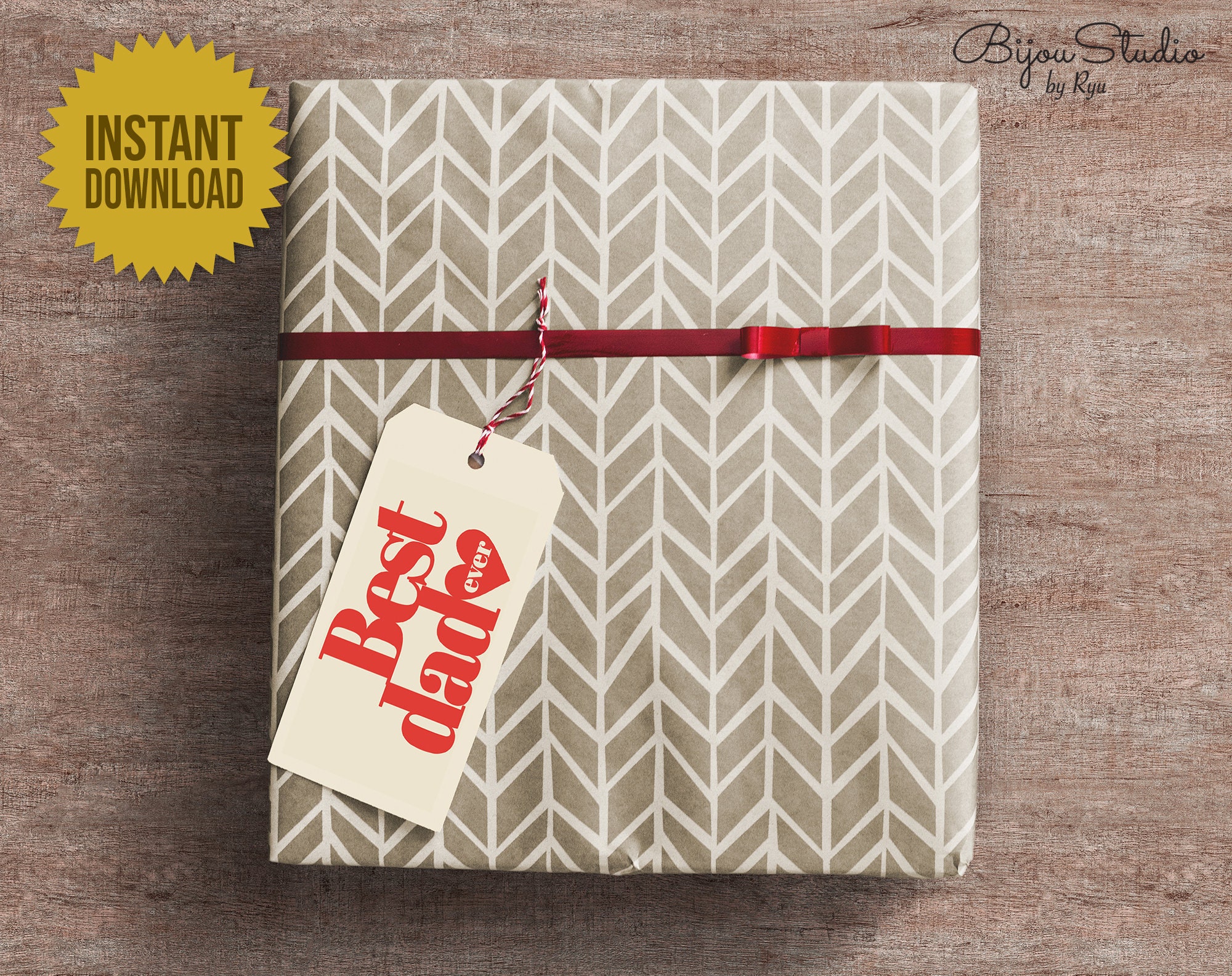 Best Dad Ever Gift Tag Happy Fathers Day Gift Tag | Etsy