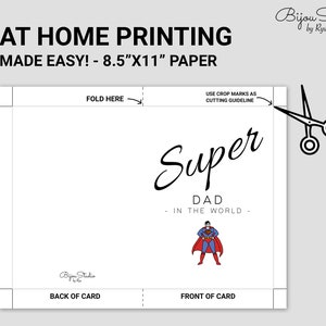 Fathers Day Party Bundle Printable, Super Dad Banner, 5x7 Card, Gift ...