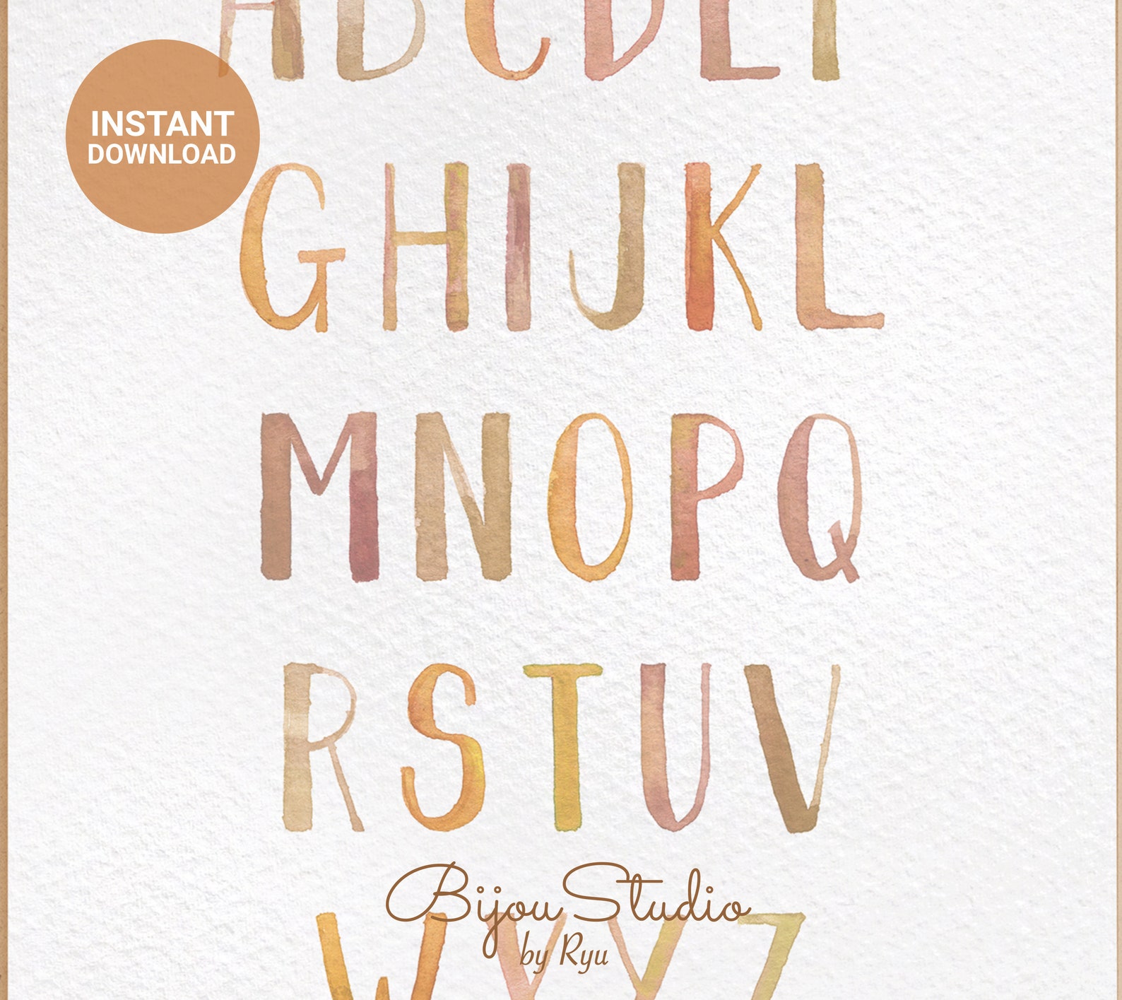 Alphabet Boho Nursery Printable Wall Art ABC Gender Neutral | Etsy