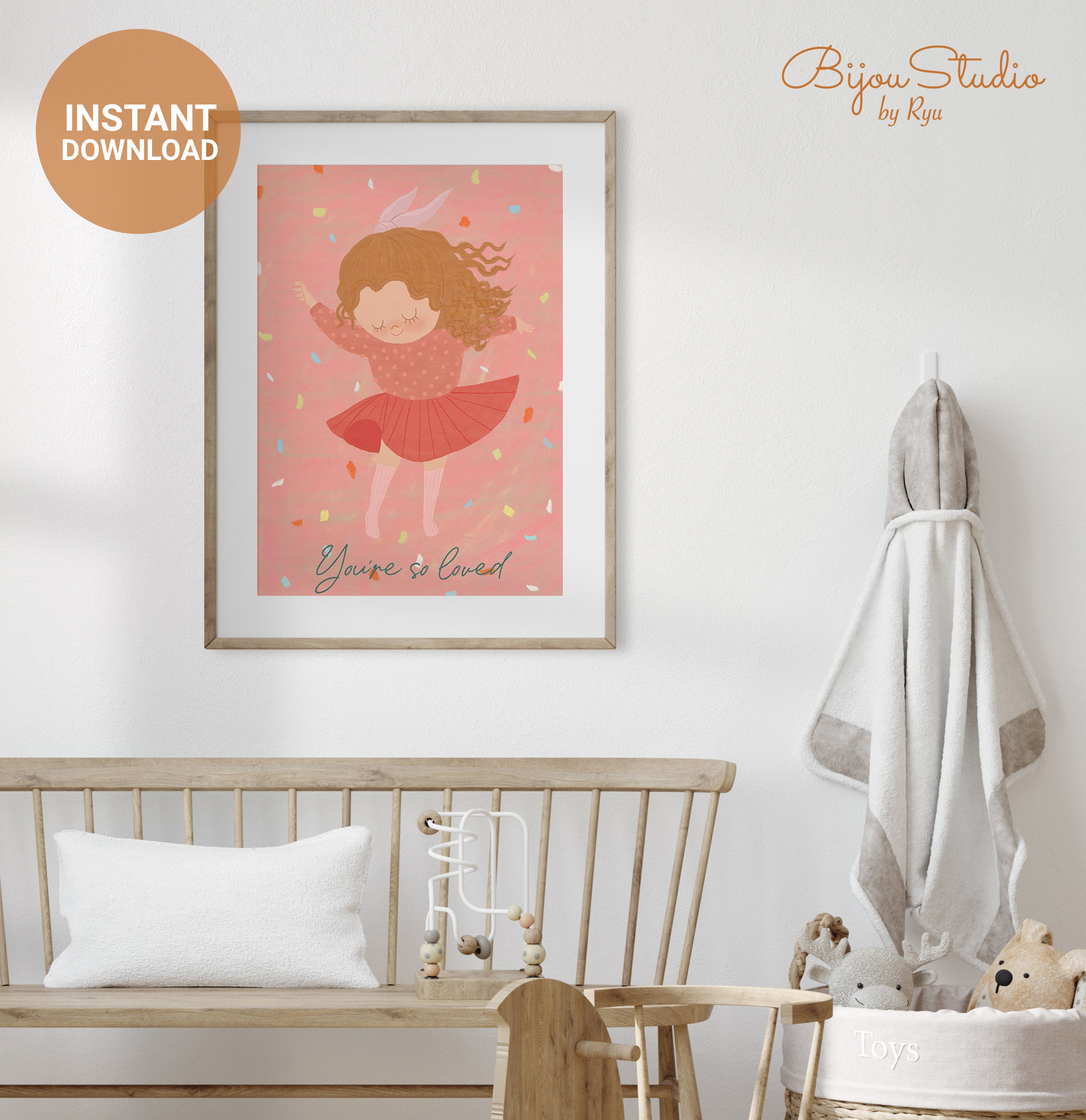 Lovely Dancing Girl Pink Pastel Printable Wall Art You Are so - Etsy