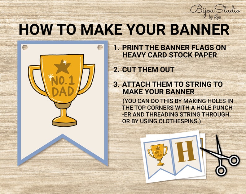 Printable Fathers Day Banner Happy Fathers Day Party DIY - Etsy