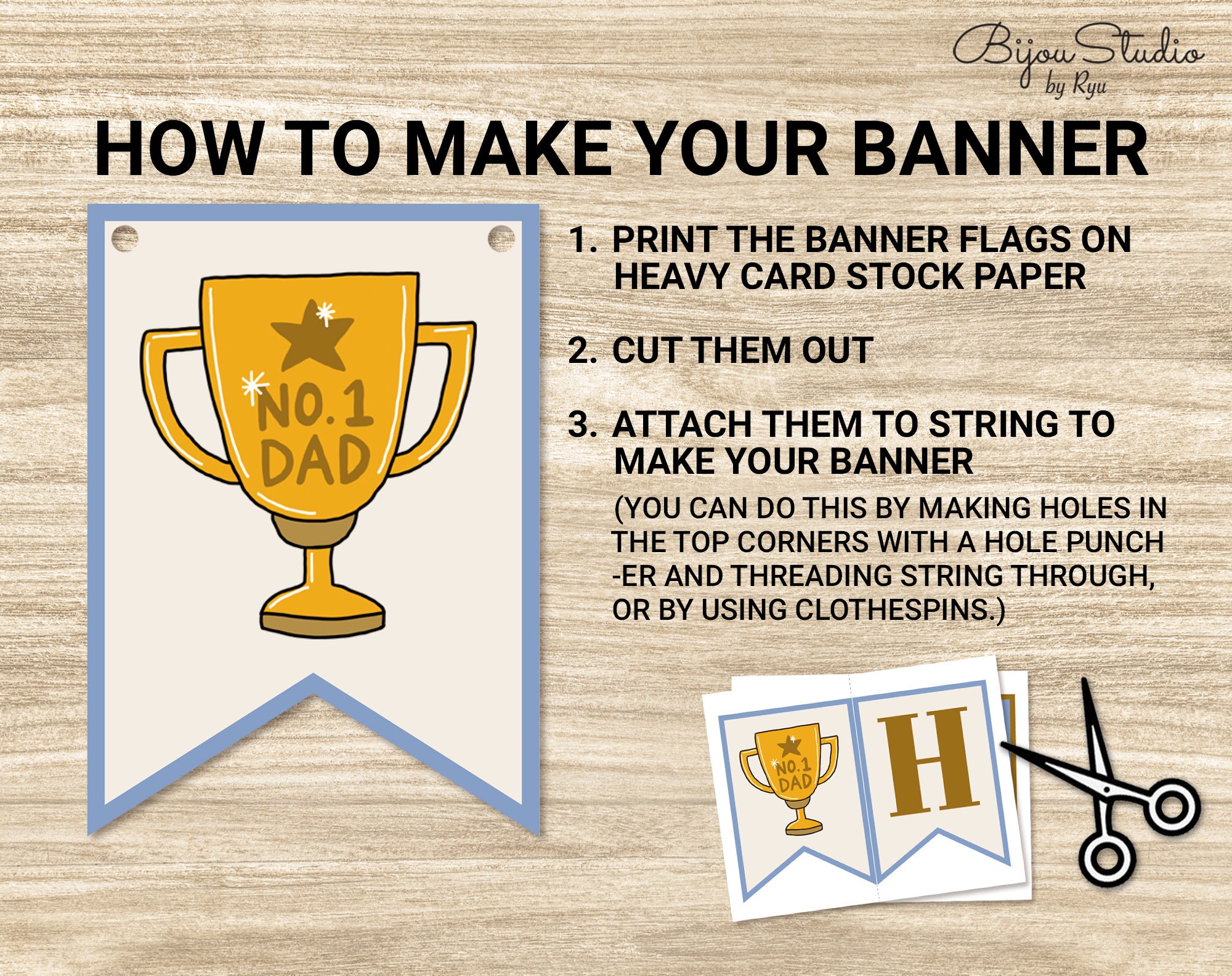 Printable Fathers Day Banner Happy Fathers Day Party DIY - Etsy