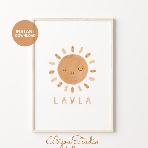 Custom Name Nursery Printable Wall Art - Etsy