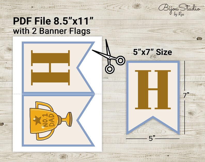 Printable Fathers Day Banner Happy Fathers Day Party DIY - Etsy