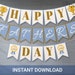 Printable Fathers Day Banner, Happy Fathers Day Party DIY Decor ...
