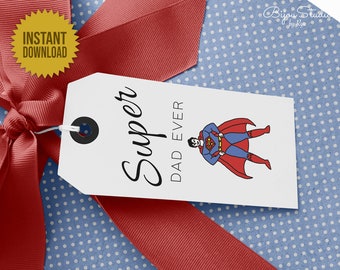 Superhero Gift Tag - Etsy