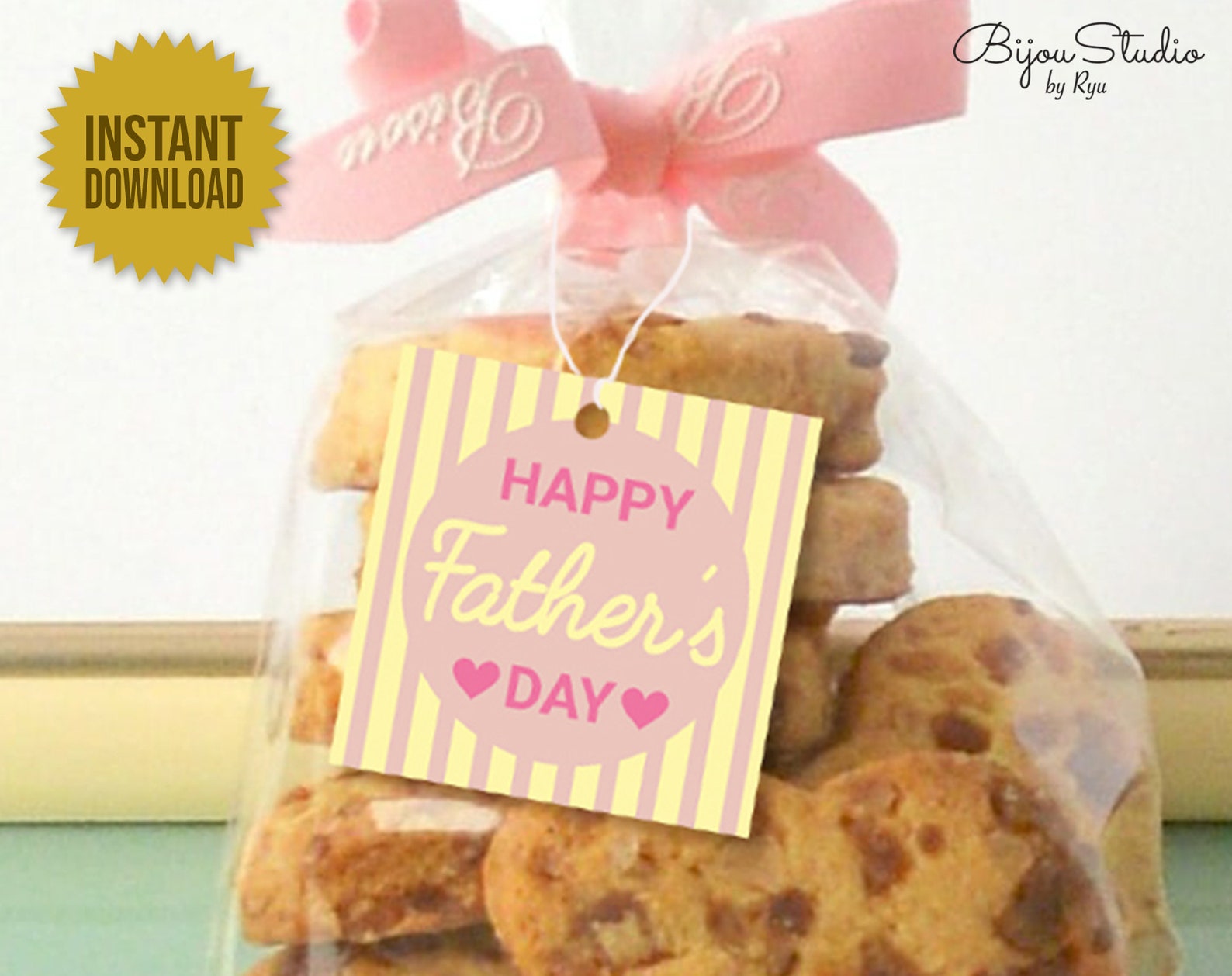 Happy Fathers Day Gift Tag 2x2 Square Printable - Etsy