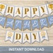 Printable Fathers Day Banner, Happy Fathers Day Party DIY Decor ...