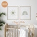 Set of 2 Boho Sage Green Nursery Printable Wall Art, Sun Rainbow Gender ...
