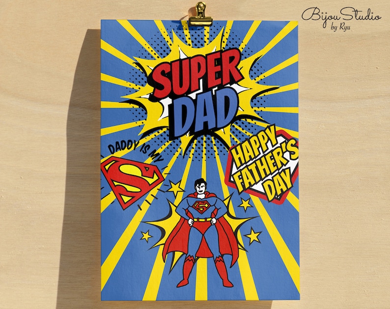 Printable Super Dad Sign Fathers Day Print 8x10 Happy - Etsy