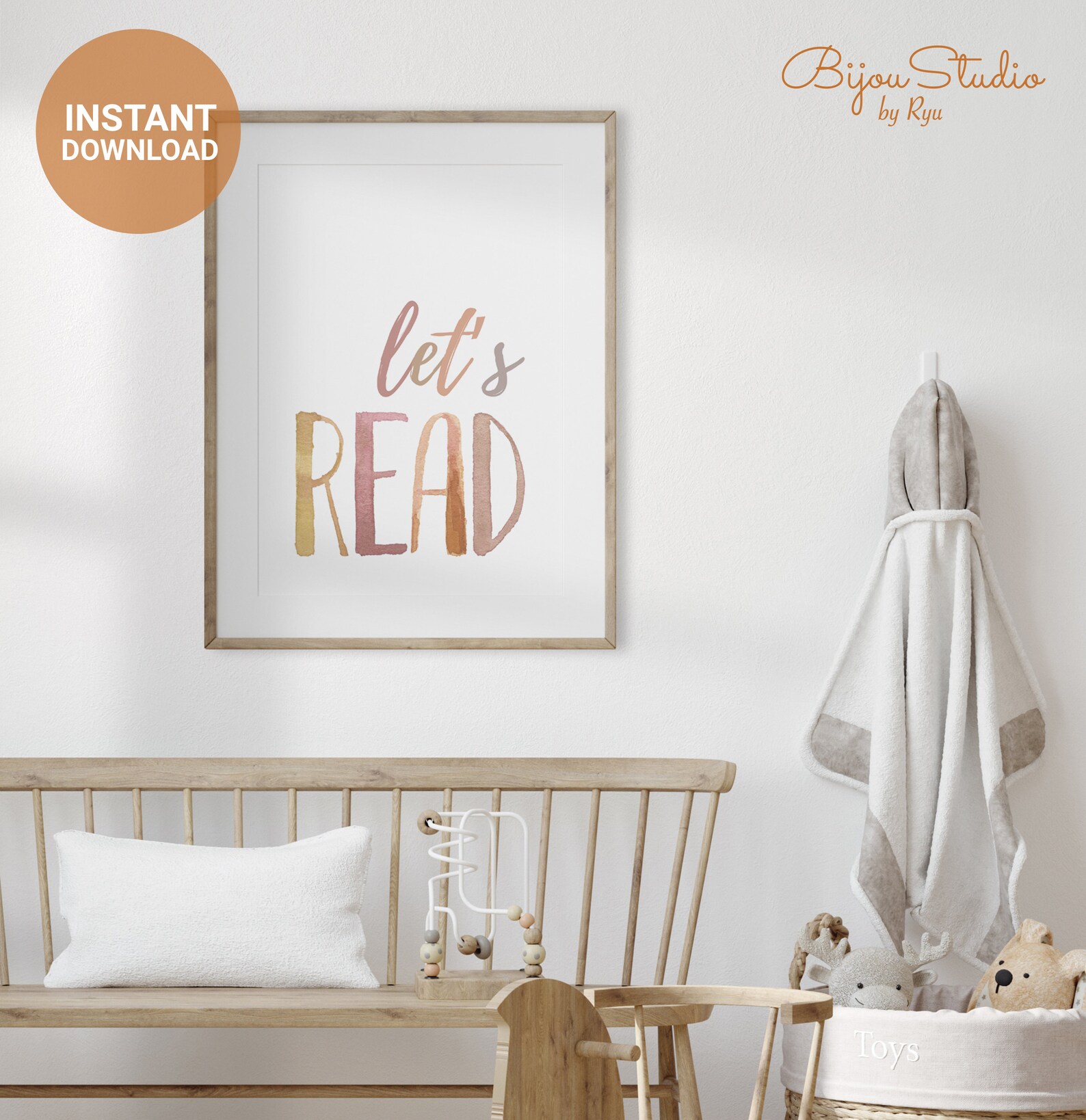 Let's Read Boho Nursery Quotes Printable Wall Art Gender - Etsy