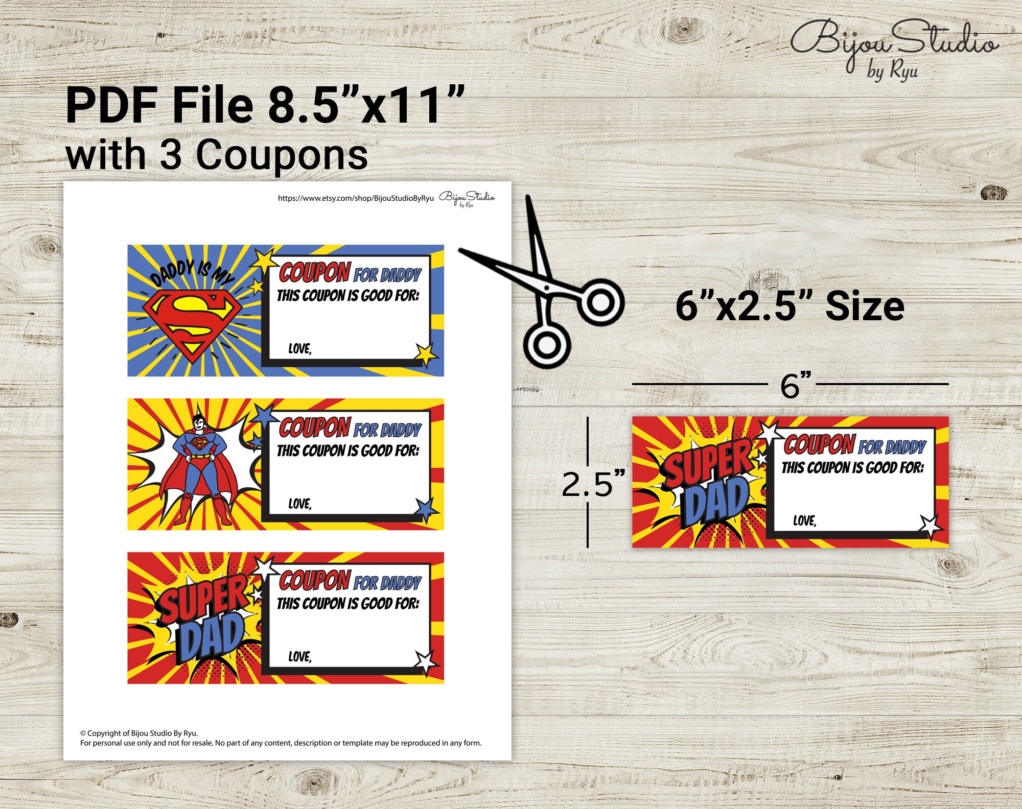 Printable Super Dad Fathers Day Coupon Happy Fathers Day DIY - Etsy