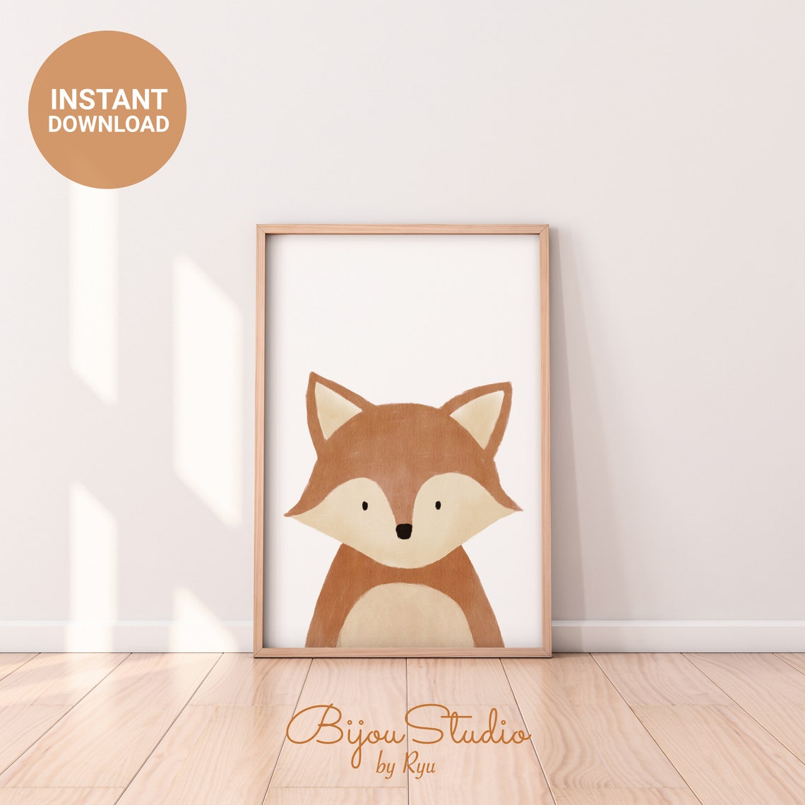 Fox Boho Animal Safari Nursery Printable Wall Art Woodland - Etsy