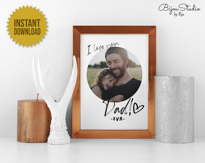 Custom Father's Day Photo Print Dad Collage Printable - Etsy