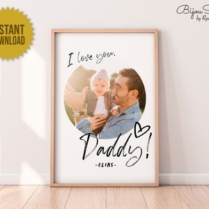 Custom Father's Day Photo Print, Dad Collage Printable Wall Art ...