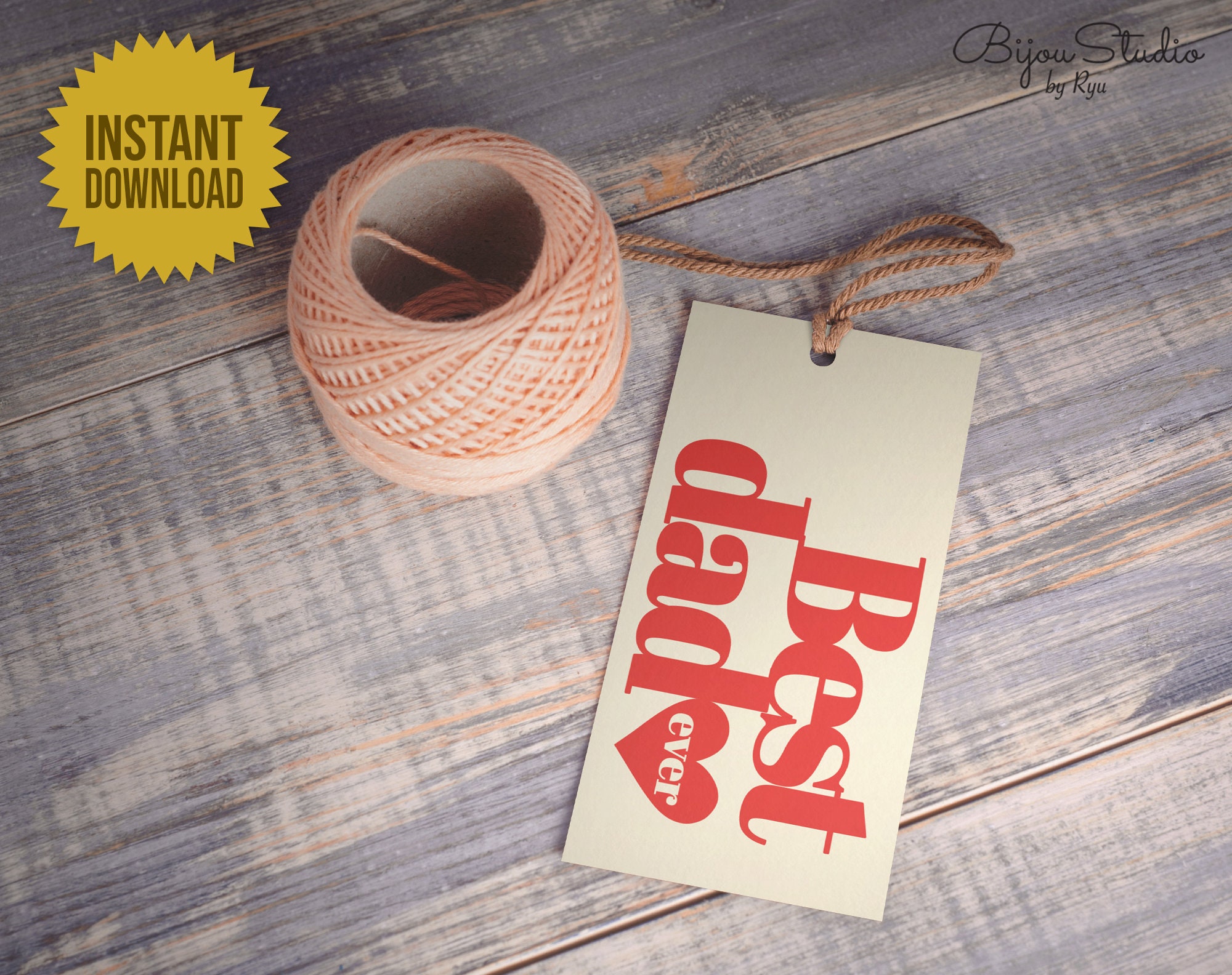 Best Dad Ever Gift Tag Happy Fathers Day Gift Tag | Etsy