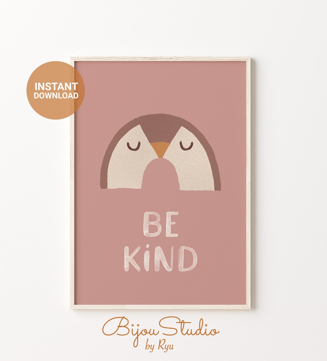 Penguin Boho Animal, Safari Nursery Printable Wall Art, Woodland Gender ...