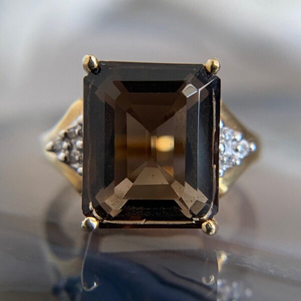 Smokey Quartz Ring - Etsy
