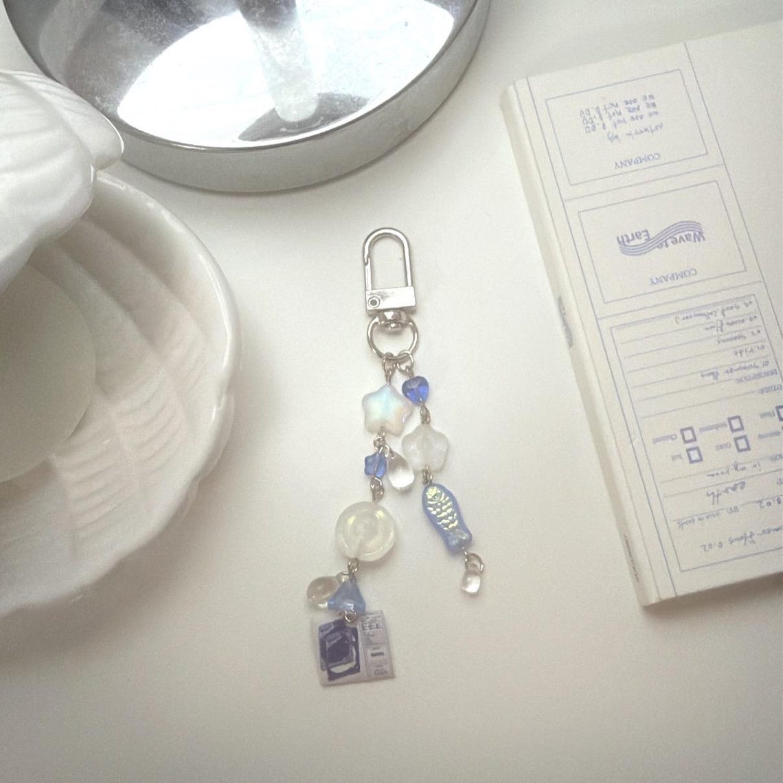 Fish Cake Glassy Bead Keychain/charm ! - Etsy