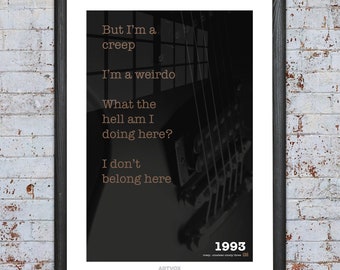 Radiohead Creep - Etsy