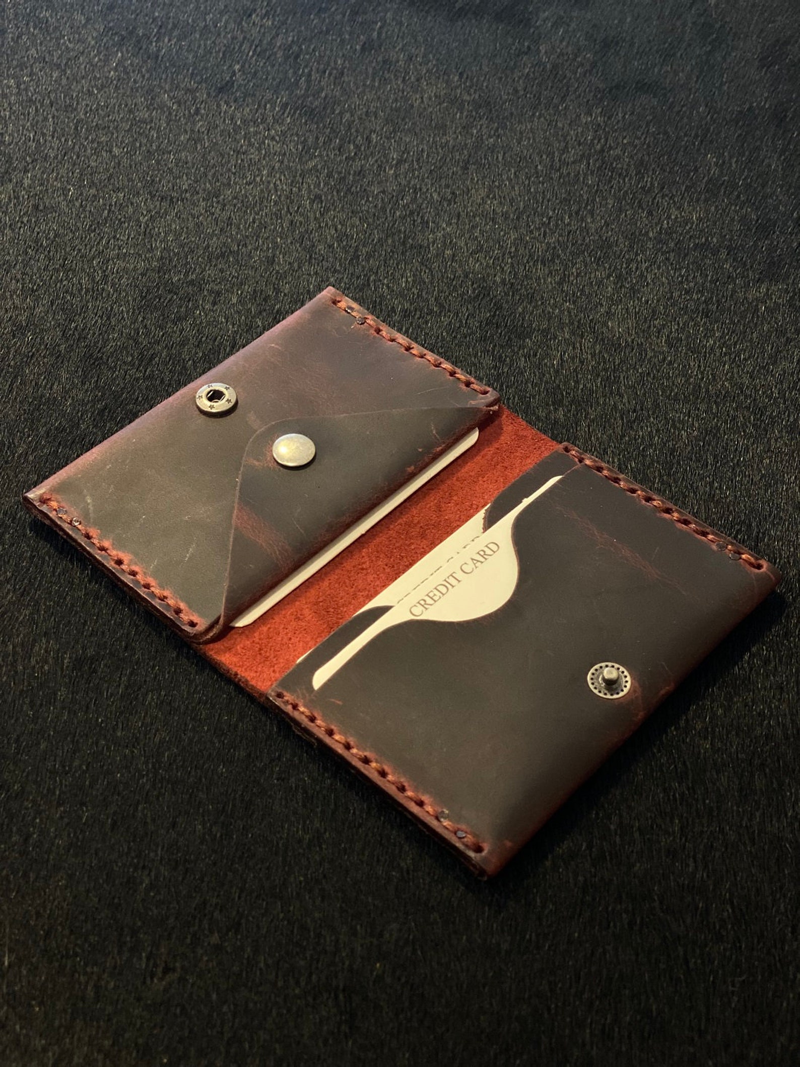 Tiny Cardholder With Coin Case , Personalized Leather Coin Card Wallet ...
