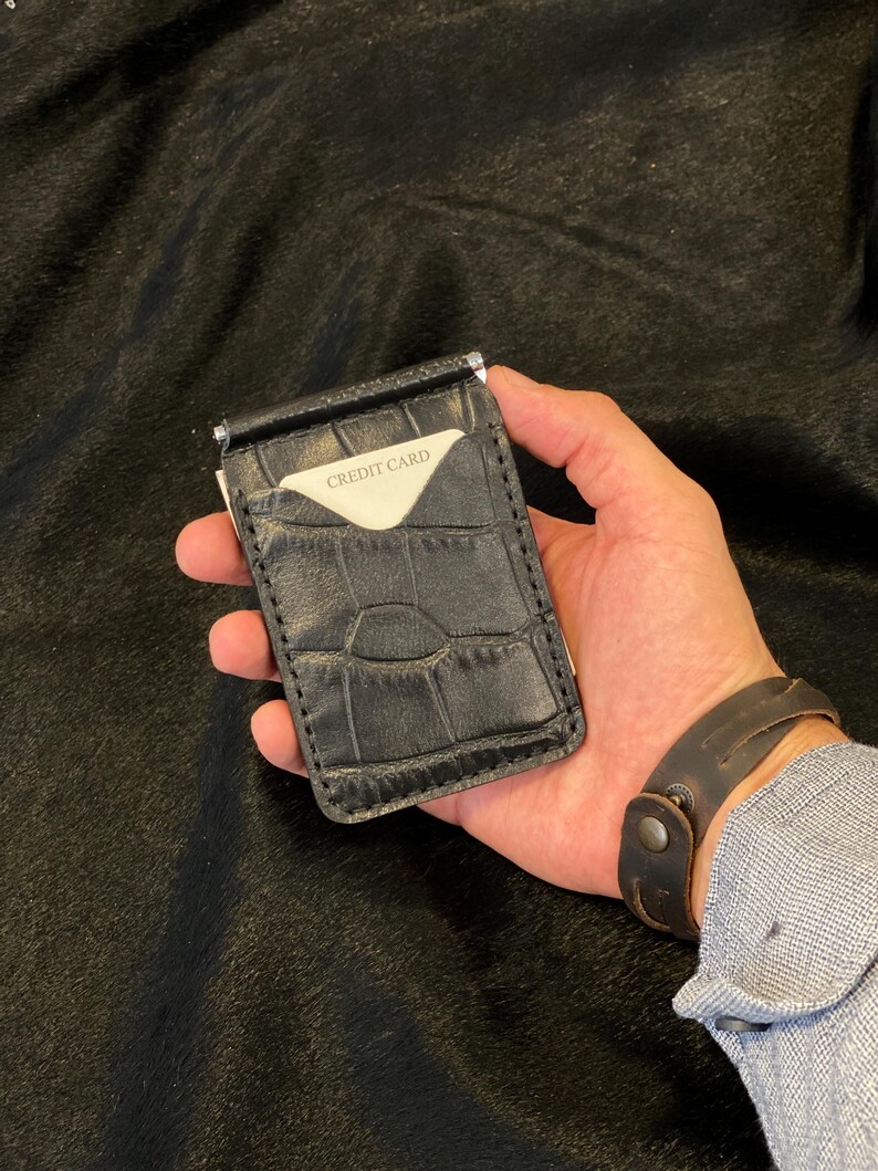 Money Clip Wallet , Slim Leather Men Wallet , Personalized Wallet Money ...