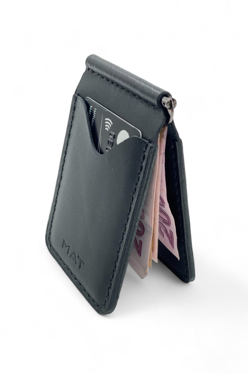 Money Clip Wallet , Slim Leather Men Wallet , Personalized Wallet Money ...