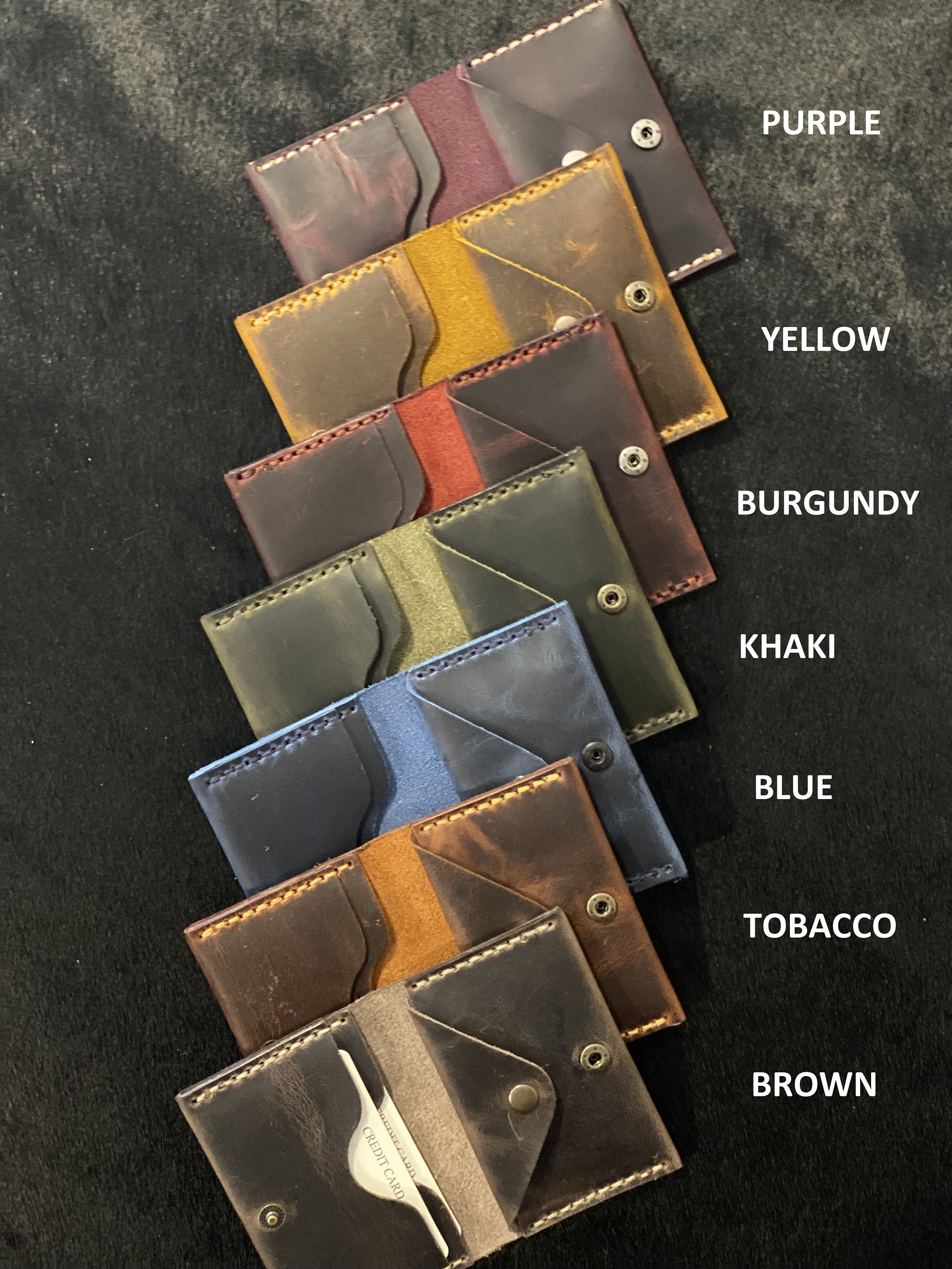 Tiny Cardholder With Coin Case , Personalized Leather Coin Card Wallet ...