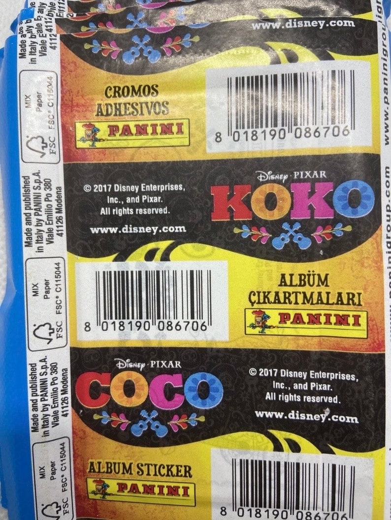 X50 Panini Disney Pixar Coco Sticker Packs 250 Stickers - Etsy