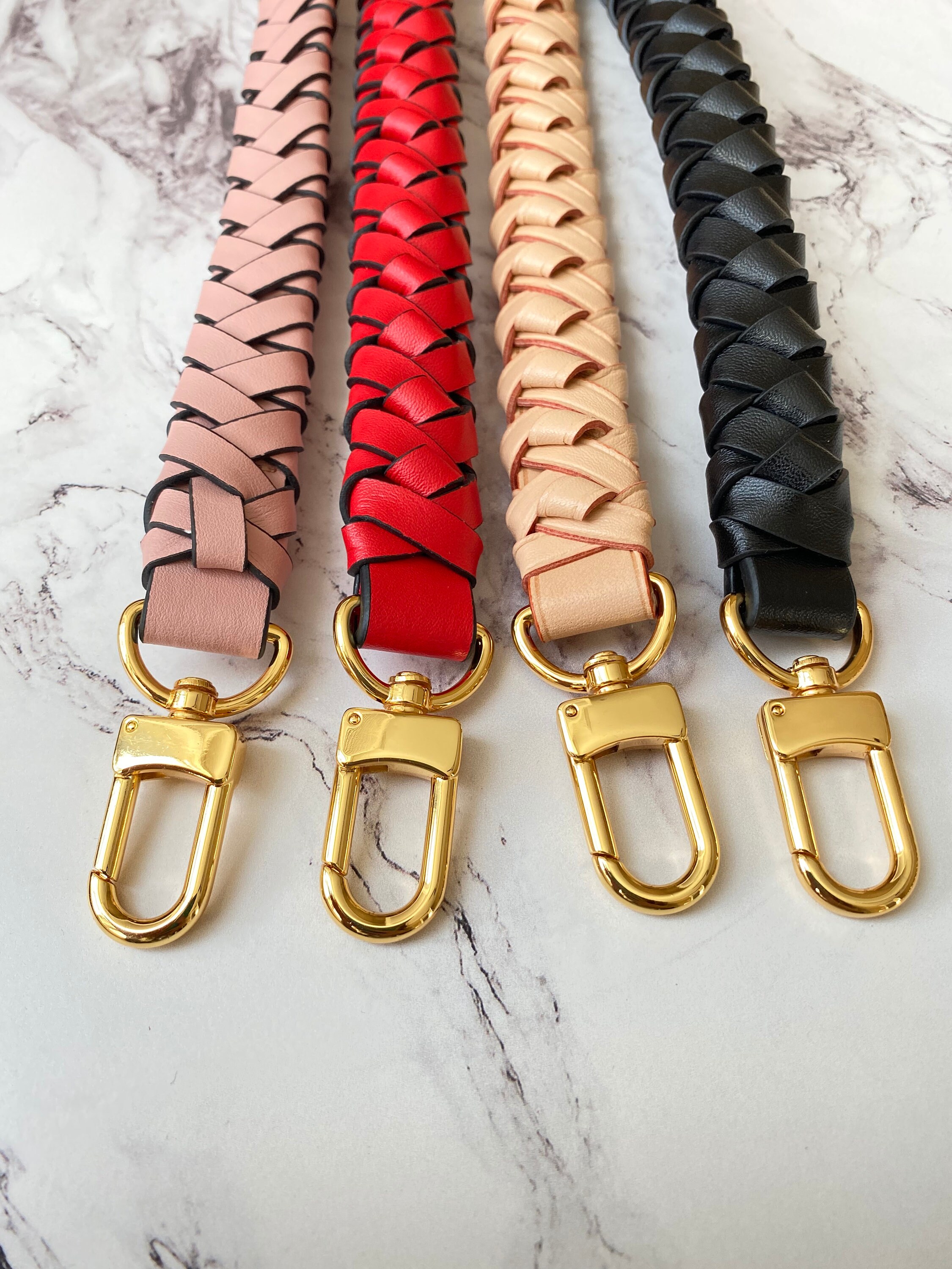 Braided Leather Top Handle Strap Neo Noe Handle Bag Handle - Etsy