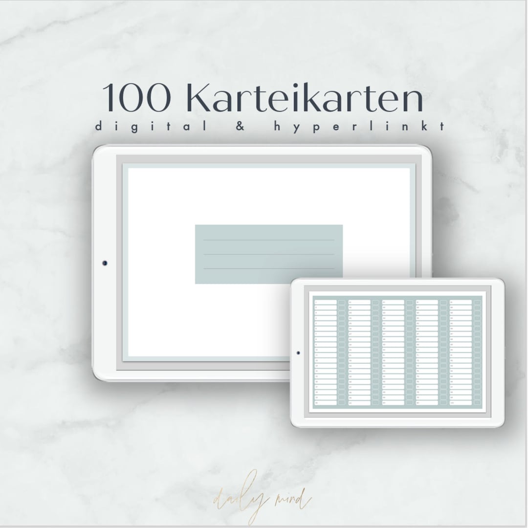 100 DIGITAL FLASH CARD SET With Hyperlinked Pages - Etsy