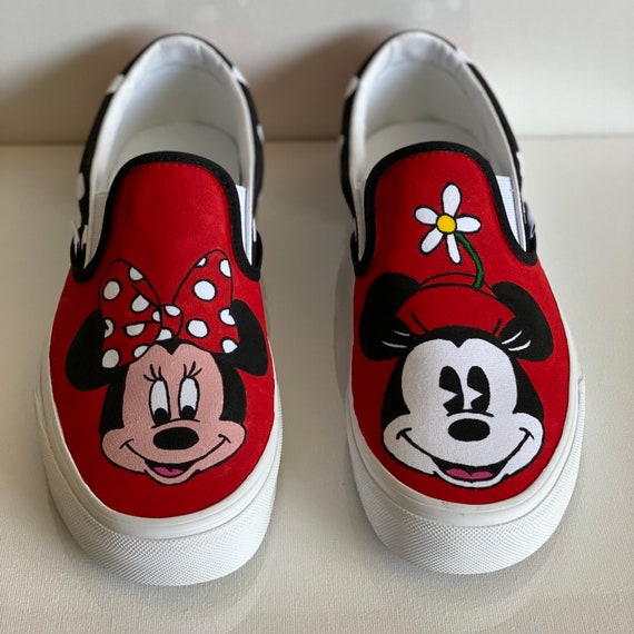 Minnie Mouse Vans | Etsy