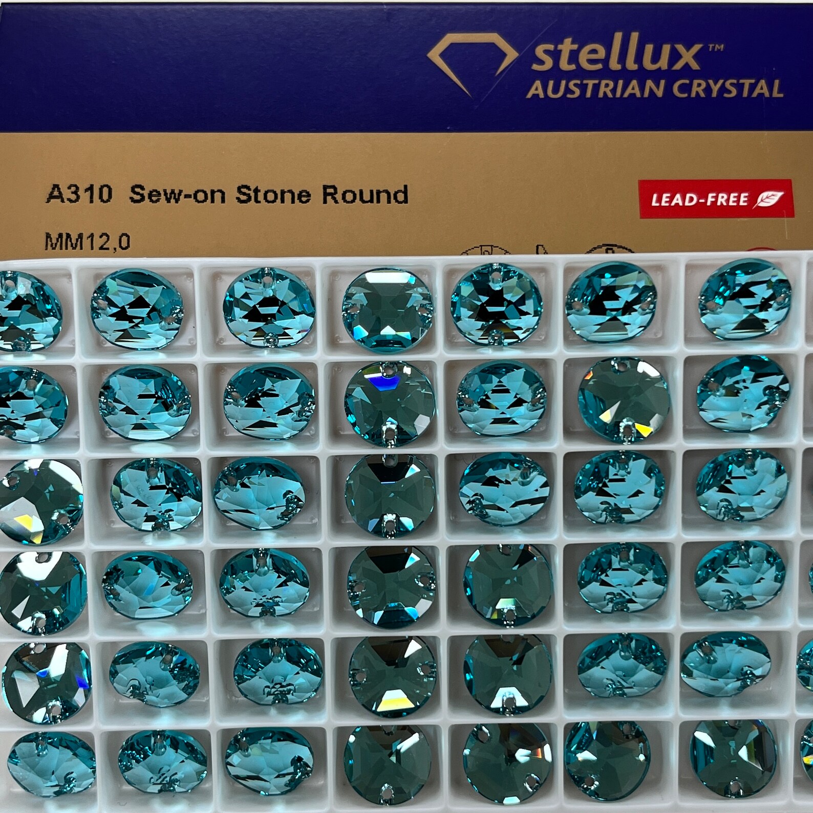 Stellux Sew on Lead-free Crystals 12mm in Three Color Variations - Etsy