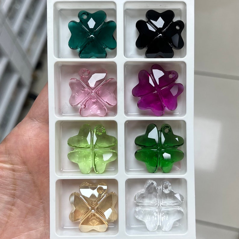 Swarovski Crystal Clover Pendant, 28mm - Eight Colors - Etsy