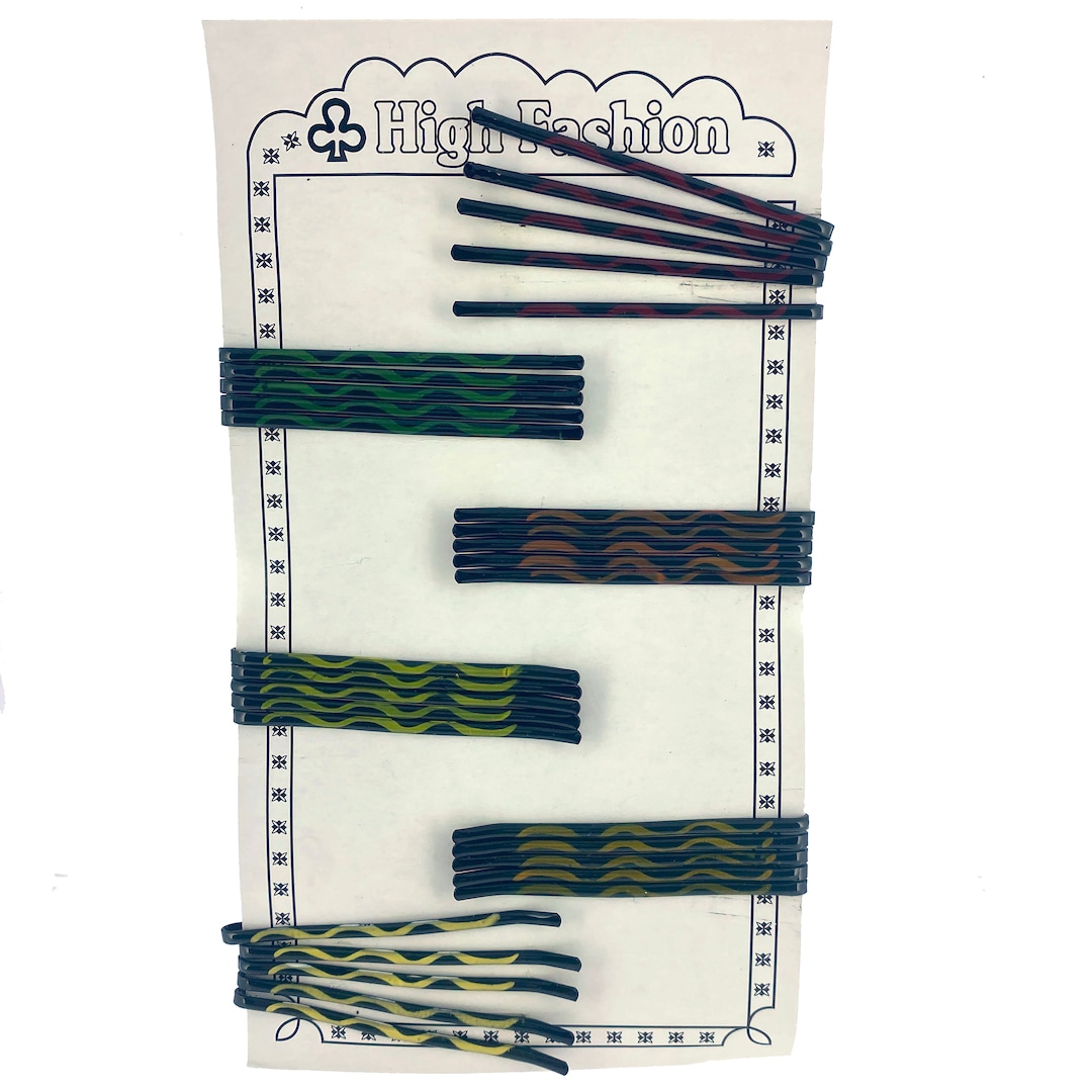 Colorful Painted Thin Vintage Bobby Pins - 6,5cm X 0,3 Cm - 30 Pieces ...
