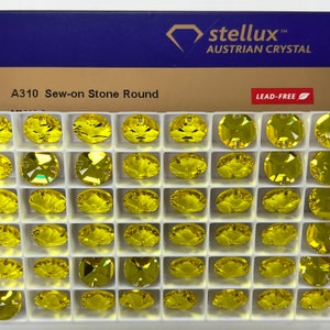 Stellux Sew on Lead-free Crystals 12mm in Three Color Variations - Etsy
