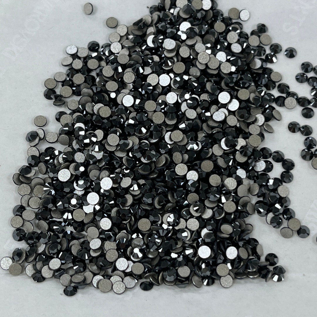 Swarovski Jet Hematite Rhinestones: Foiled Flatback Crystals - Etsy