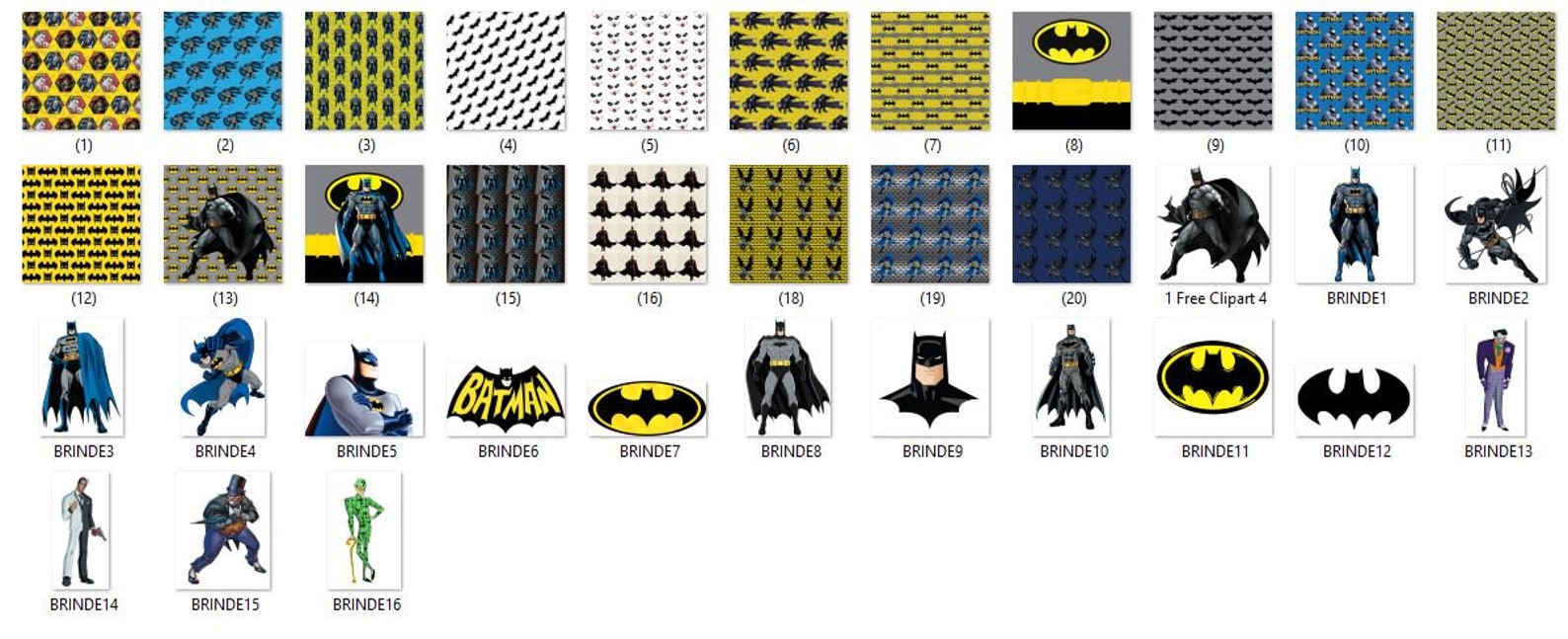 20 Batman Digital Paper Batman Paper Pack Free PNG Batman | Etsy