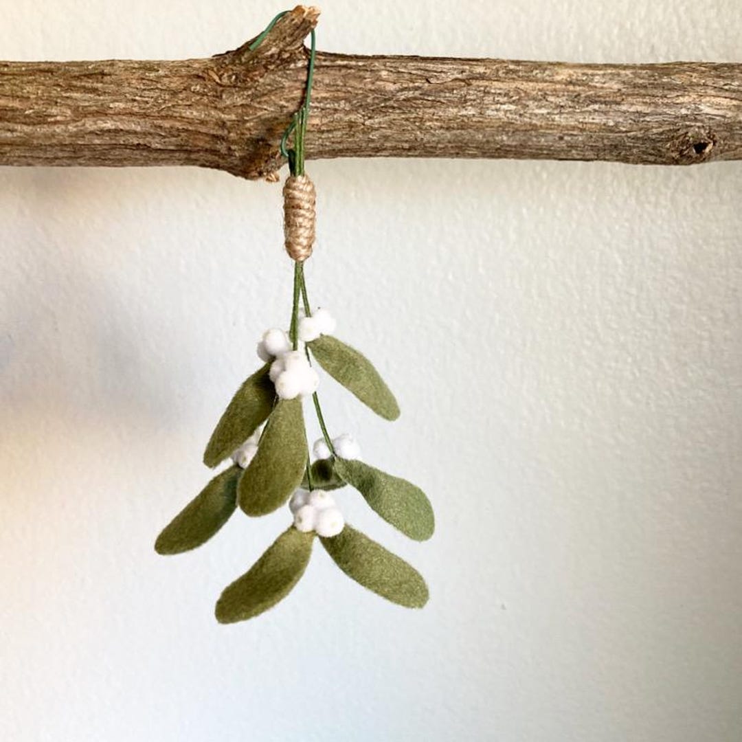 Felt Mistletoe Sprig Small, Christmas Stocking Stuffer, Gift for Her ...