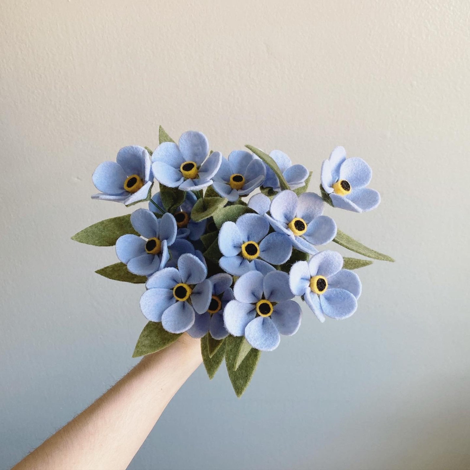 Felt Forget Me Not Individual Custom Stem Build Your Own - Etsy