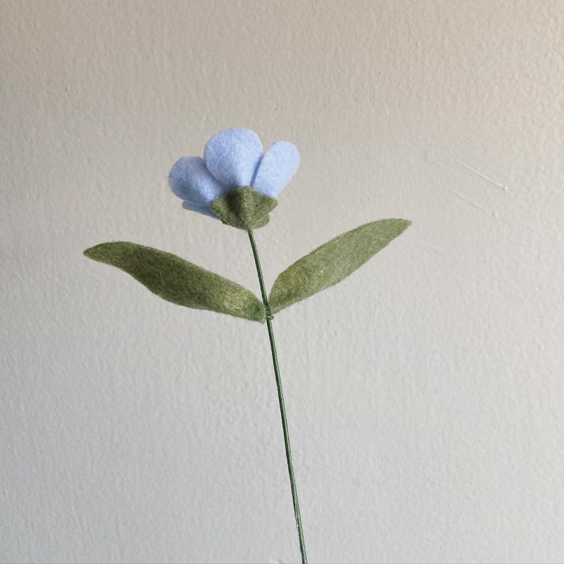 Felt Forget Me Not Individual Custom Stem Build Your Own - Etsy